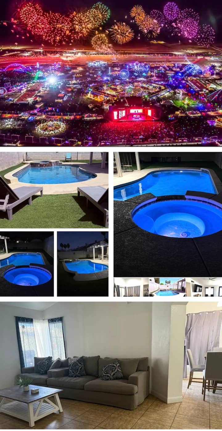 Relaxing Family Home Pool & Jacuzzi - ノースラスベガス, NV