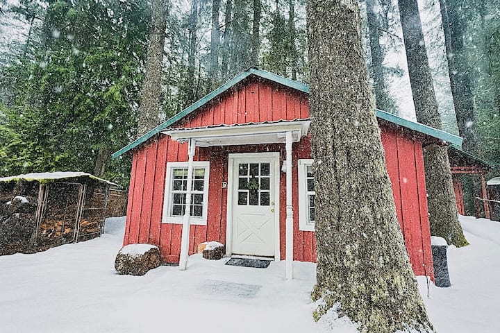 Vintage Mt Hood Cabin! Steamy Hot Tub, Woodstove - Lost Lake, OR