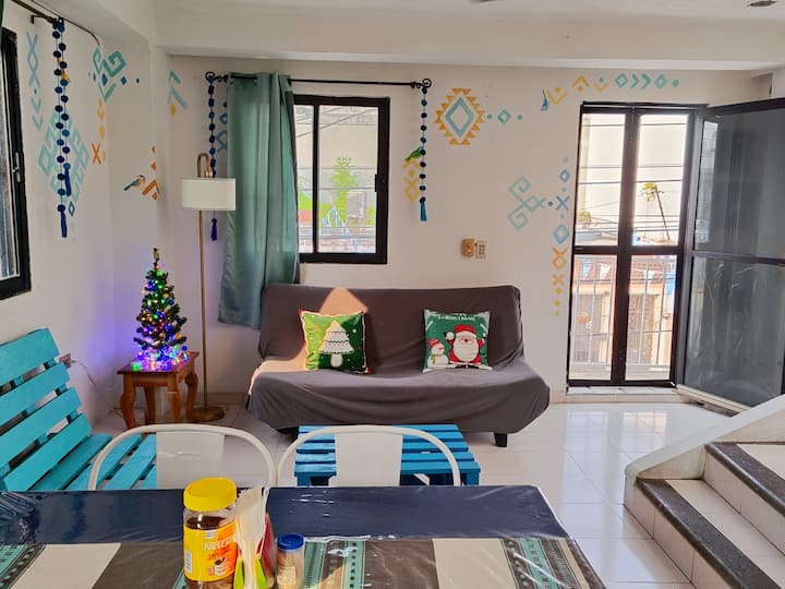 Casa Cielo Azul En El Centro Histórico Con Terraza - Villahermosa