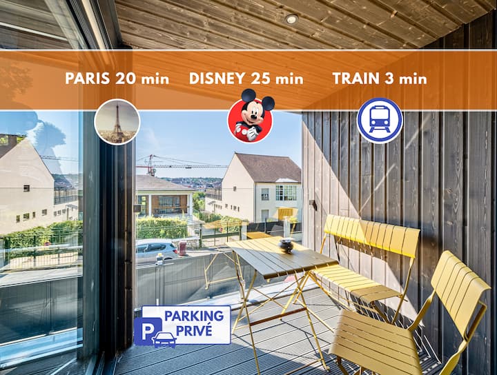L'escapade - City Center - Parking Privé - Île-de-France