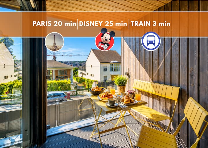 L'escapade - City Center - Parking Privé - Lagny-sur-Marne