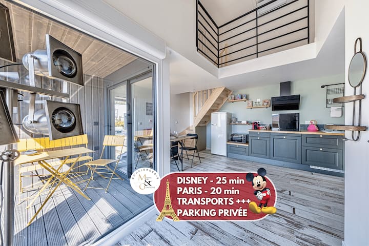 L'escapade - Gare 3 Min - Paris 20 Min - Parking - Île-de-France