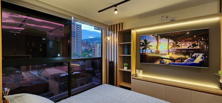Cozy Modern Studio-a With A/c Florestametrostation - Medellín