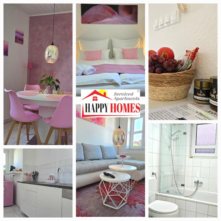 Happy-homes Pink: Küche | Wlan | Netflix | Wanne - Nidda