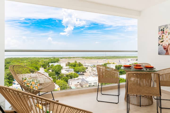 Cb1031 Comfortable Suite In Crespo 2min Airport - Cartagena de Indias