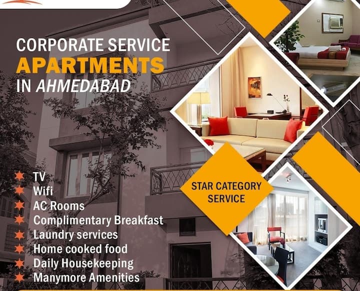 Css C G Road Service Apartment - Ahmedabad
