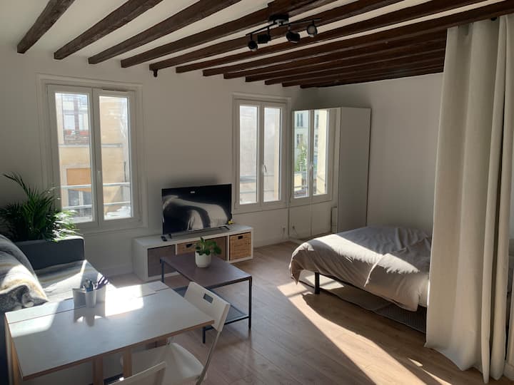 Studio Lumineux, Refait à Neuf, Métro Jourdain - Paríž