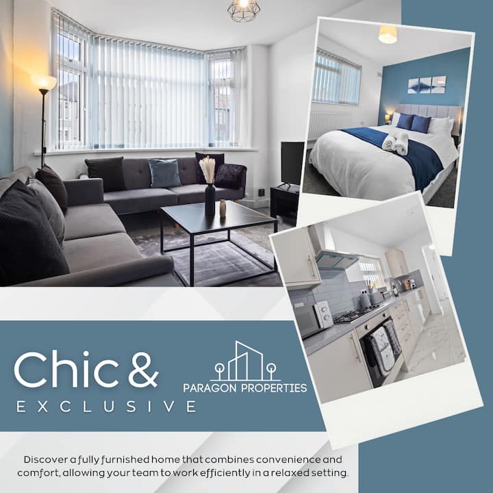 3br •Free Parking • Ideal For Contractors •Sleep 5 - Coventry