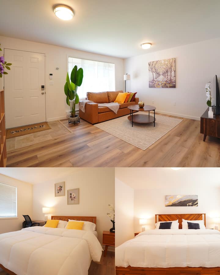Cozy 2b1b 1 King 1 Queen• Remodeled• Wifi• Parking - Everett, WA