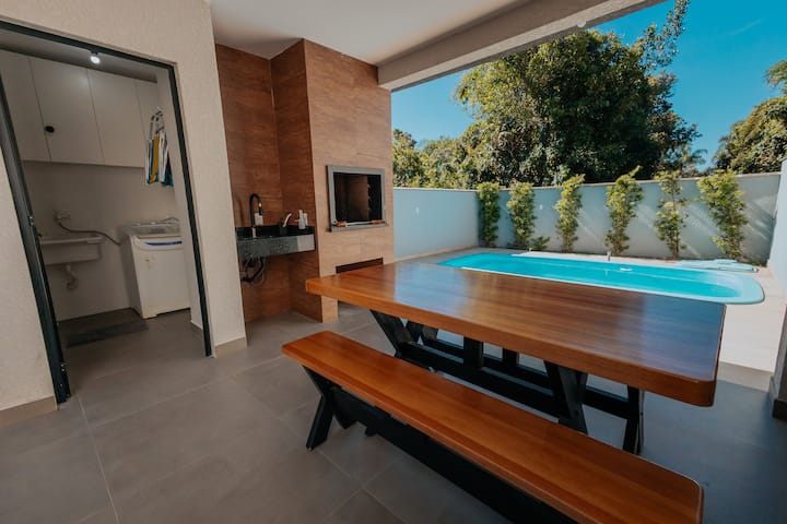 Casa Completa Na Praia + ÁRea Gourmet - Itapoá