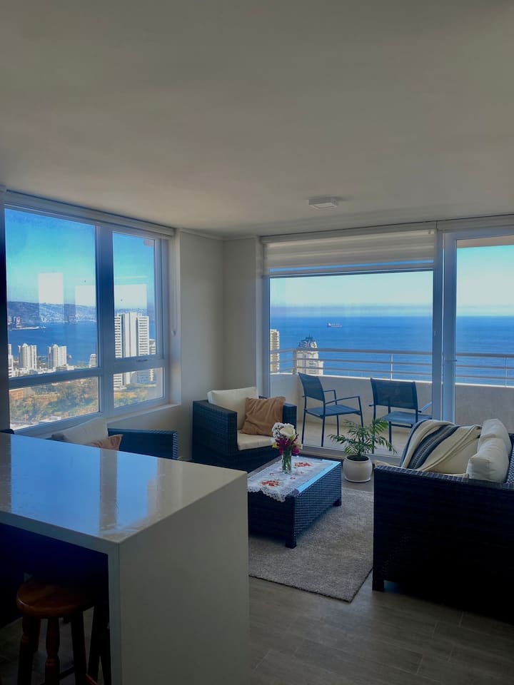 Acogedora Vista Panorámica Viña - Viña del Mar