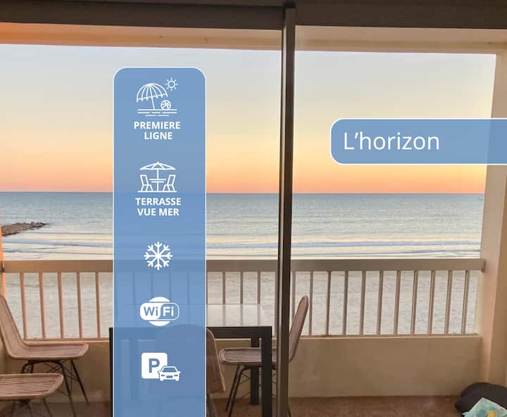 T2 40m2 Terrasse Première Ligne Vue Mer *Clim*park - Palavas-les-Flots