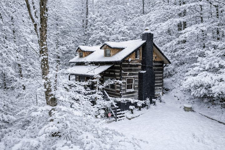 Romantic Asheville Log Cabin W/ Hot Tub & Gym - Asheville, NC