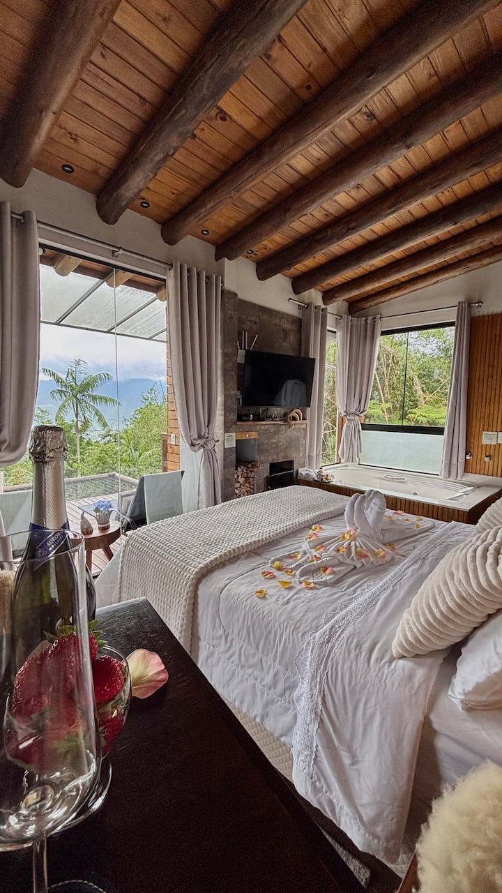 Cabana P/ Casal • Hidro E Vista Incrível - Águas Mornas