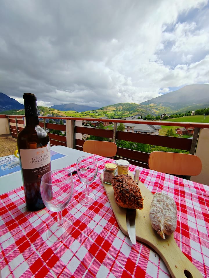 Toit Terrasse 11pers, Vue Imprenable - Jausiers