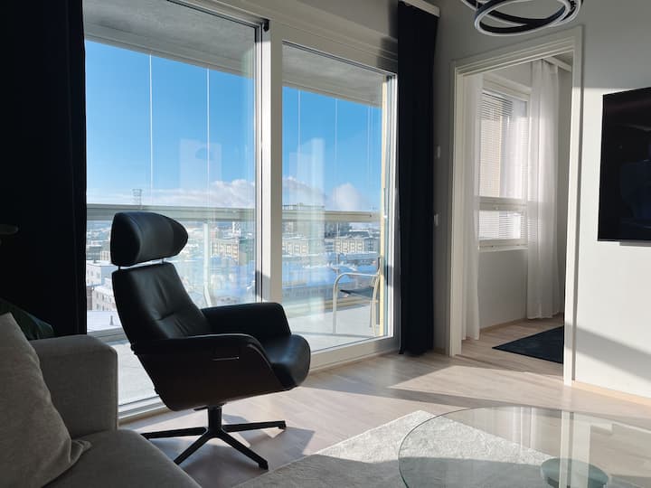 New Sky High Lr+1br+1ba+sauna+gbalcony, 45m2/11krs - Kiiminki