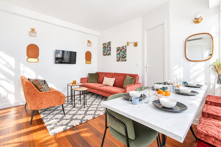Ac Apt  8p Group Getaway  Near Montmartre - París