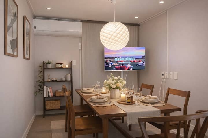 [50%할인]
광안리도보8분/금련산역1분/주차선착순1 / 퀸3욕실1/ 해운대/호텔침구 - Busan