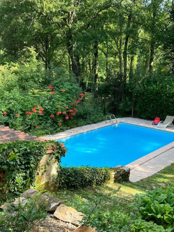 Maison Charmante Dans Un Parc Arboré Et Piscine - Saint-Antonin-Noble-Val