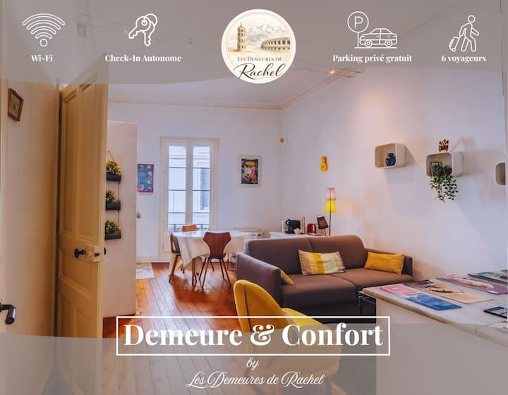 Demeure & Confort - 6 Pers., Parking, Centre-ville - Caissargues