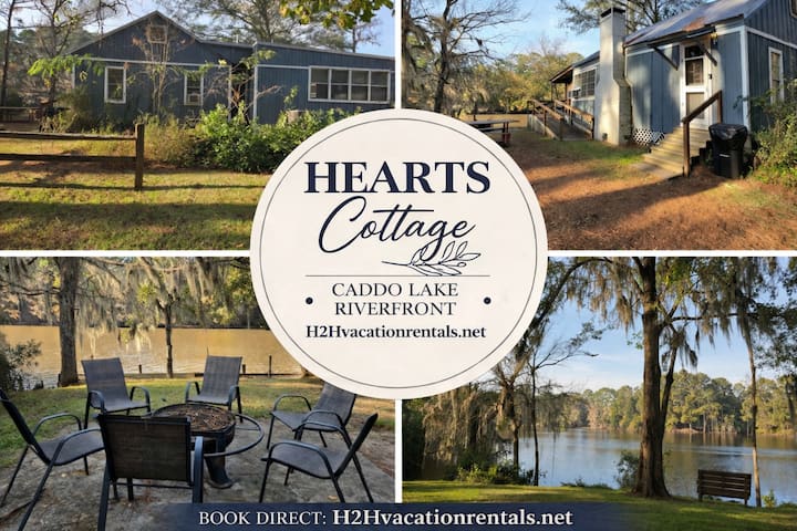 Hearts Cottage Waterfront Caddo Big Cypress River - Caddo Lake State Park, Karnack