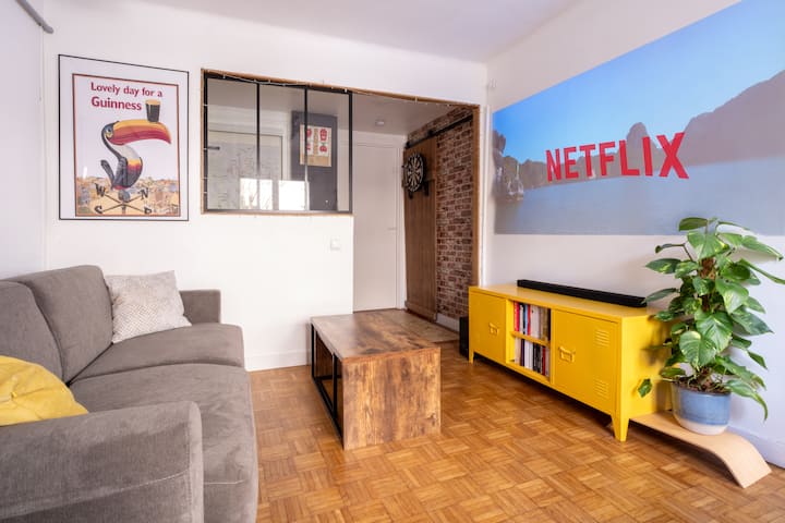 Cocon Avec Terrasse & Cinéma – Centre Ville à Pied - Rennes