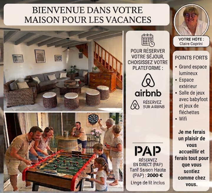 Maison De Famille Confort Avec Wifi Proche Plage - La Tranche-sur-Mer