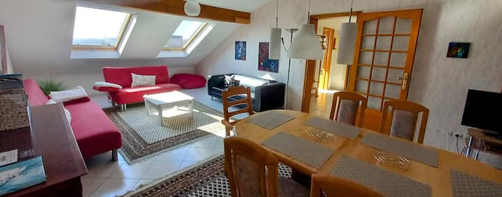 Grand Logement Mansardé, 2 Salles De Bain, Parking - Forbach