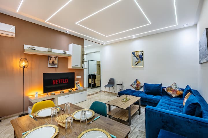 Luxe & Confort +Piscine+wifi+gaming/7min De Gueliz - Marrakech