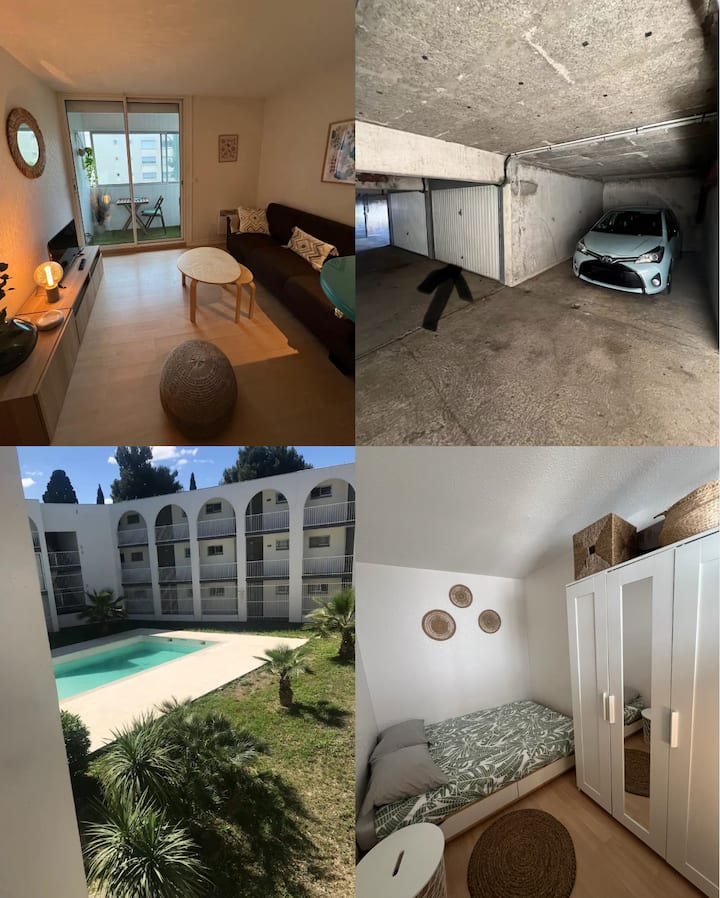 T2 Avec Piscine Et Parking, à 10 Min Du Centre - Montpellier