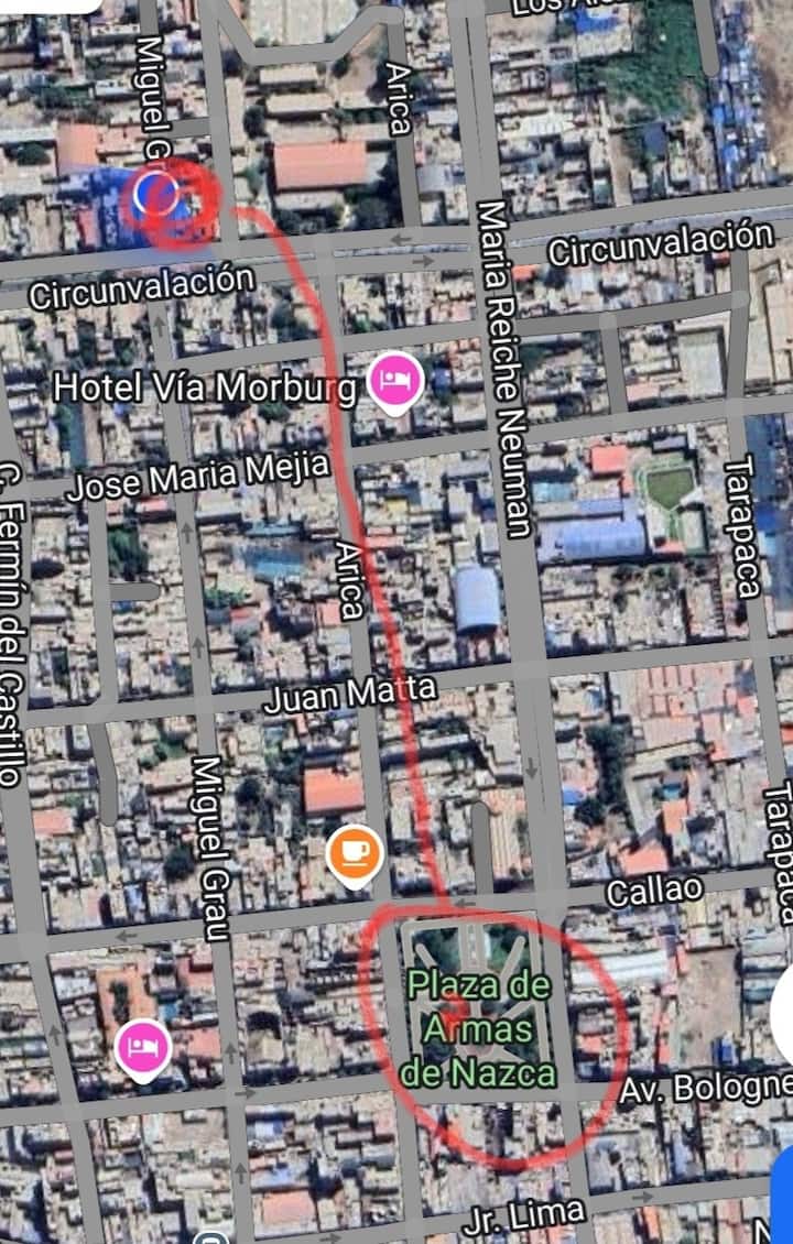 Habitación 2 Personas Cerca A La Plaza De Armas - Nazca