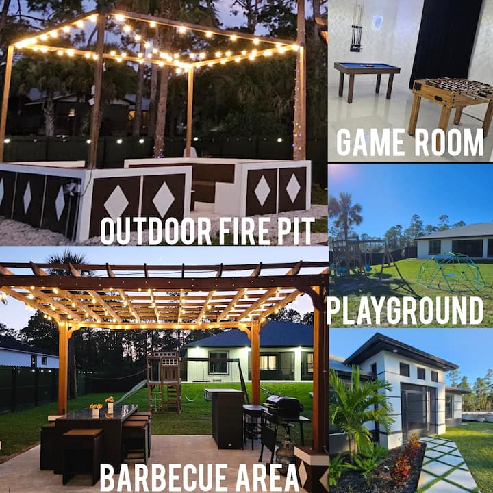 Game Room , Outdoor Fire Pit , And Playground. - Lehigh Acres, FL