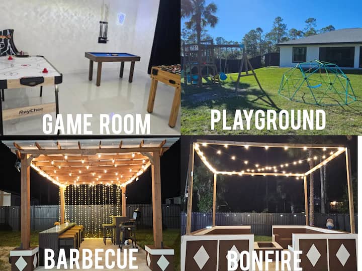 Game  Room , Outdoor Fire Pit , And Playground. - Lehigh Acres, FL