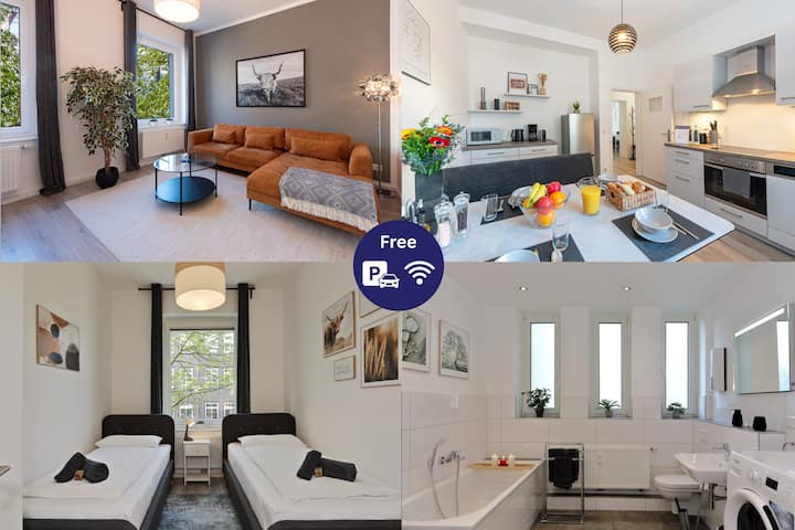 Modern, Garage & Ps4, Near Trade Fair & Uni Clinic - Essen