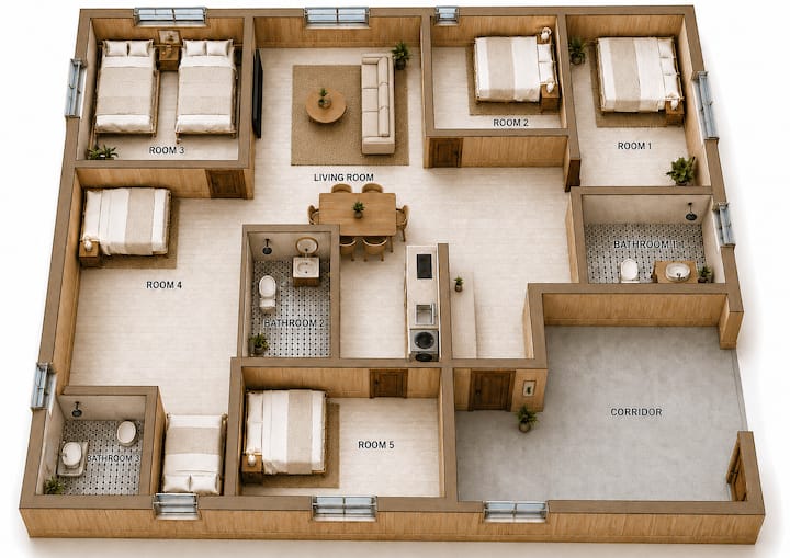 J3 5rooms&3bath&8min@hongdae - South Korea