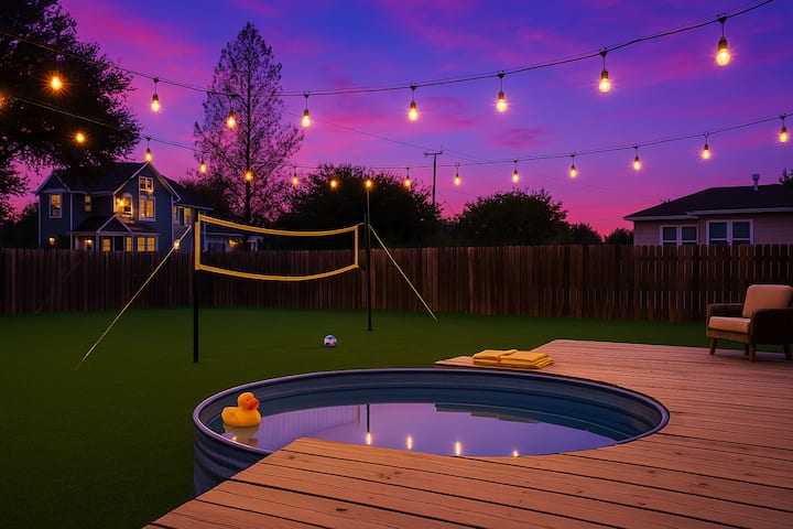 Austin 7-bed Family Retreat | Arcade & Sports Yard - Pflugerville, TX