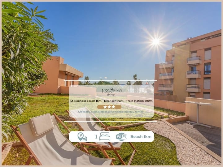 Appt 3* Vue Mer 5min Centre Et Plage - Saint-Raphaël