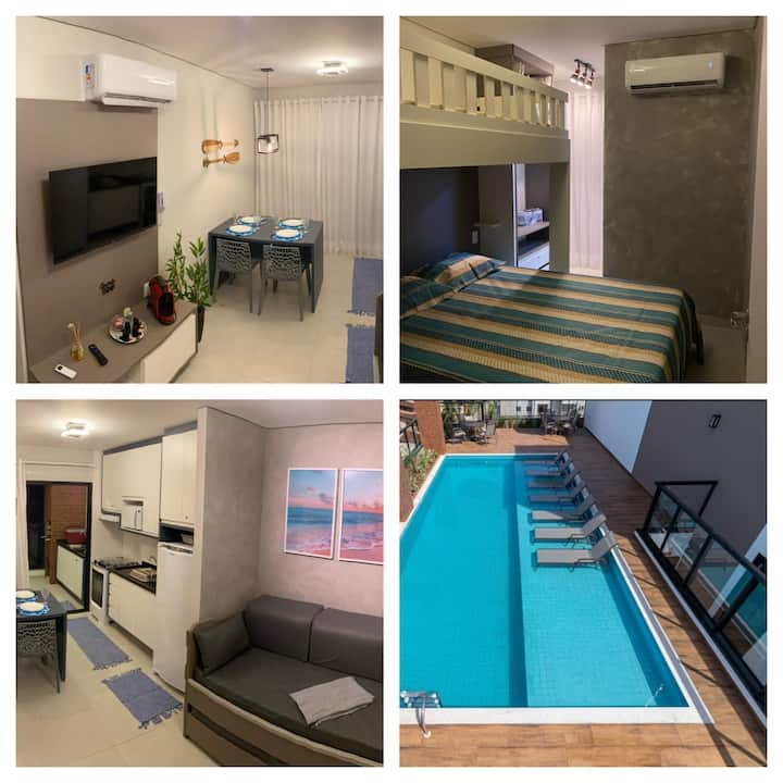 Alpha Marine Ubatuba - Apt Com A/c Quarto E Sala - Ubatuba