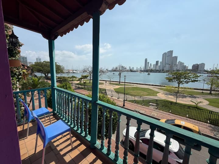 Bay View Balcony | Walk To Old City - Cartagena
