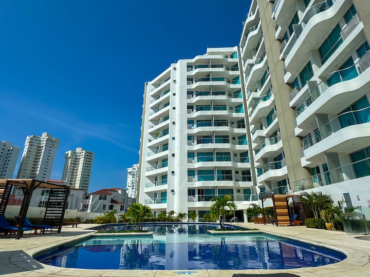 Cosy Apartment With View, Pool, Air Conditioning And Unlimited Wi-fi - Santa Marta