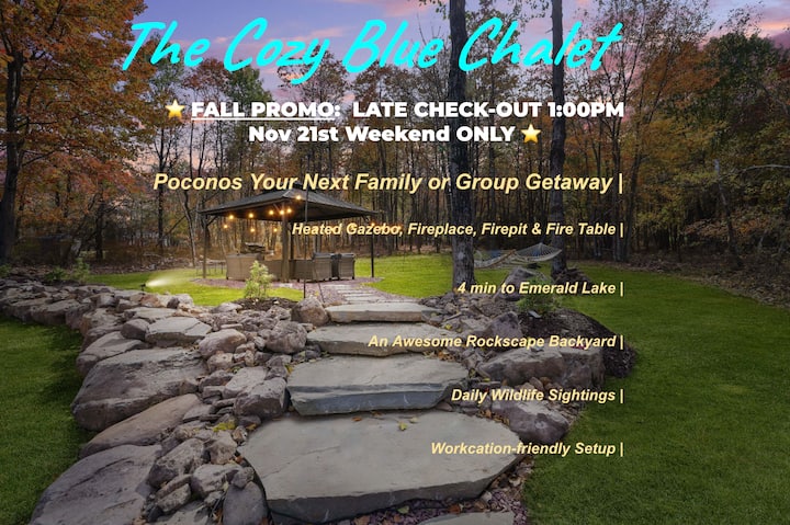 Free Late Checkout | Fireplace, Firepit & Gazebo - Pocono Lake