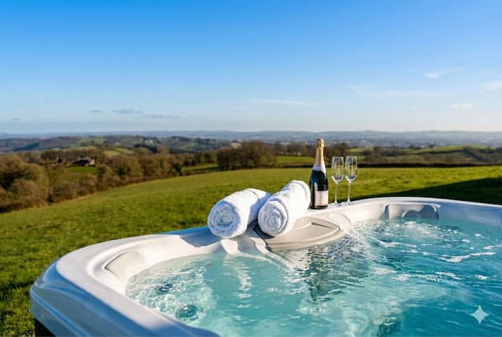 Large Luxury Lodge With Hot Tub & Panoramic Views - Angleterre