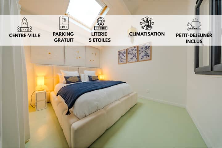 Chambre Double Dans Un Loft Cosy En De Ville - Villeneuve-sur-Lot