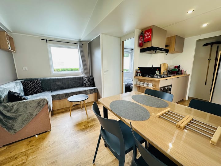 Mobilhome 2ch_clim_terrasse Fermée_les Charmettes - Les Mathes