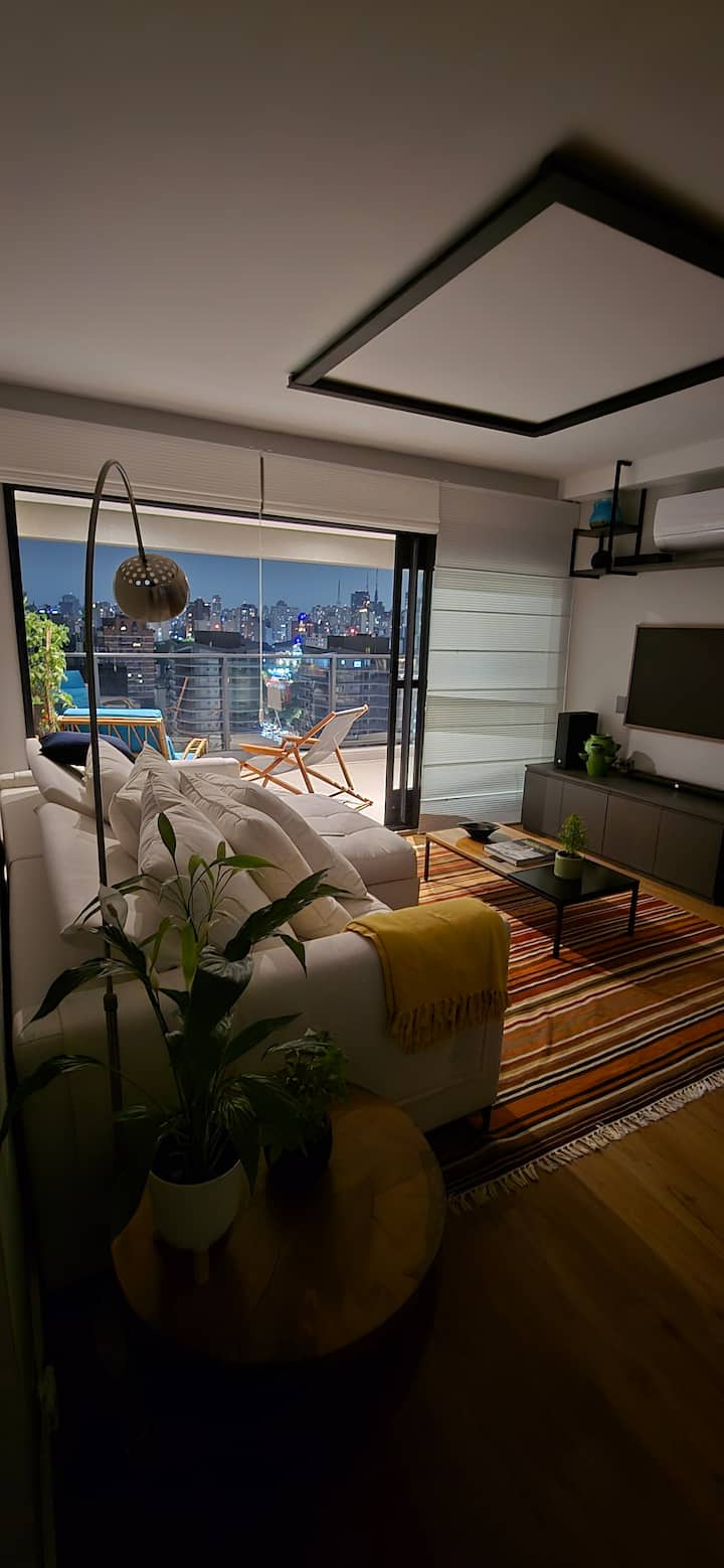 2 Quartos, Varanda 100m² Silencioso Em Pinheiros - São Paulo