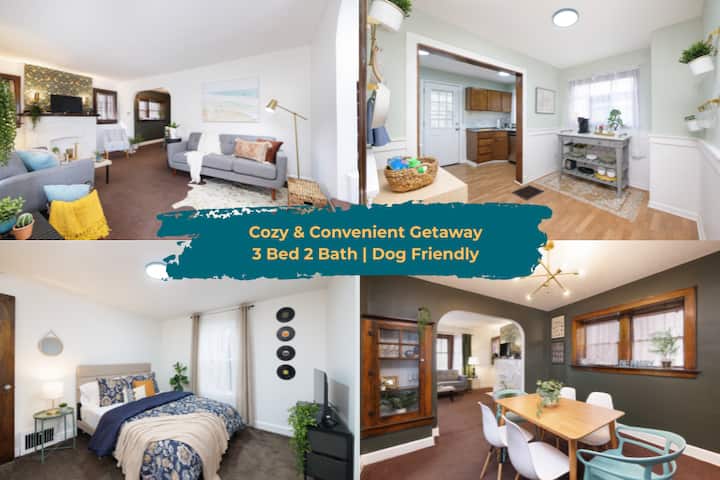 Cozy & Convenient Getaway | 3bd 2ba | Dog Friendly - Akron, OH