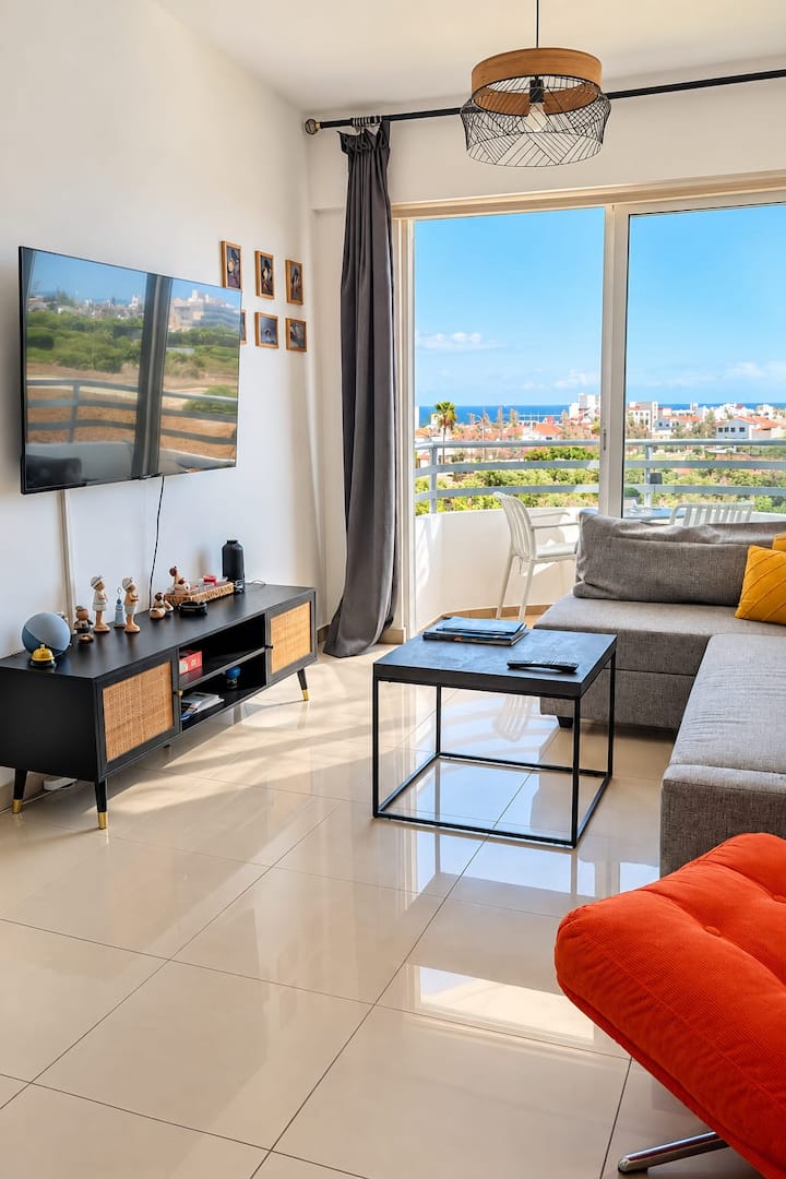 Appartement Moderne D'une Chambre Avec Vue Sur La Mer Et Piscine, Résidence Tramonto - Ayia Napa