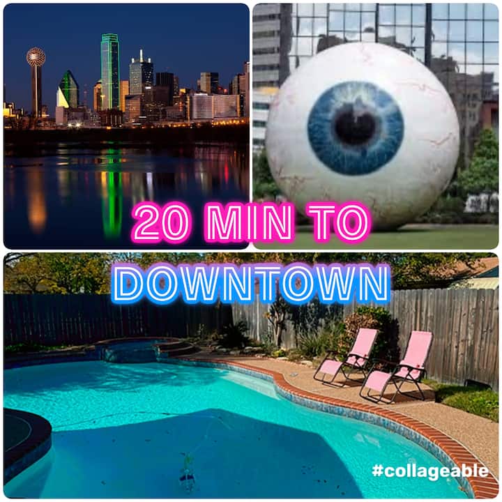 Trendy Dallas Stay Pool Corporate-family Friendly - Farmers Branch, TX