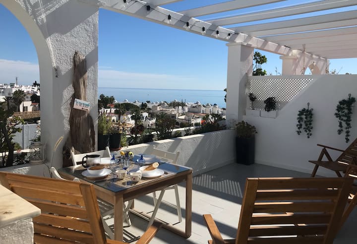 Sea-view Terrace Penthouse 5-min Walk To Beach - Mojácar