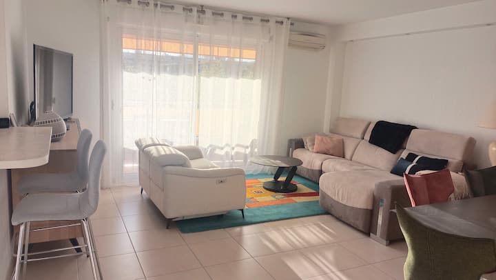 Grand T3 Calme Et Lumineux + Gge - 5 Mn Plage - Cagnes-sur-Mer